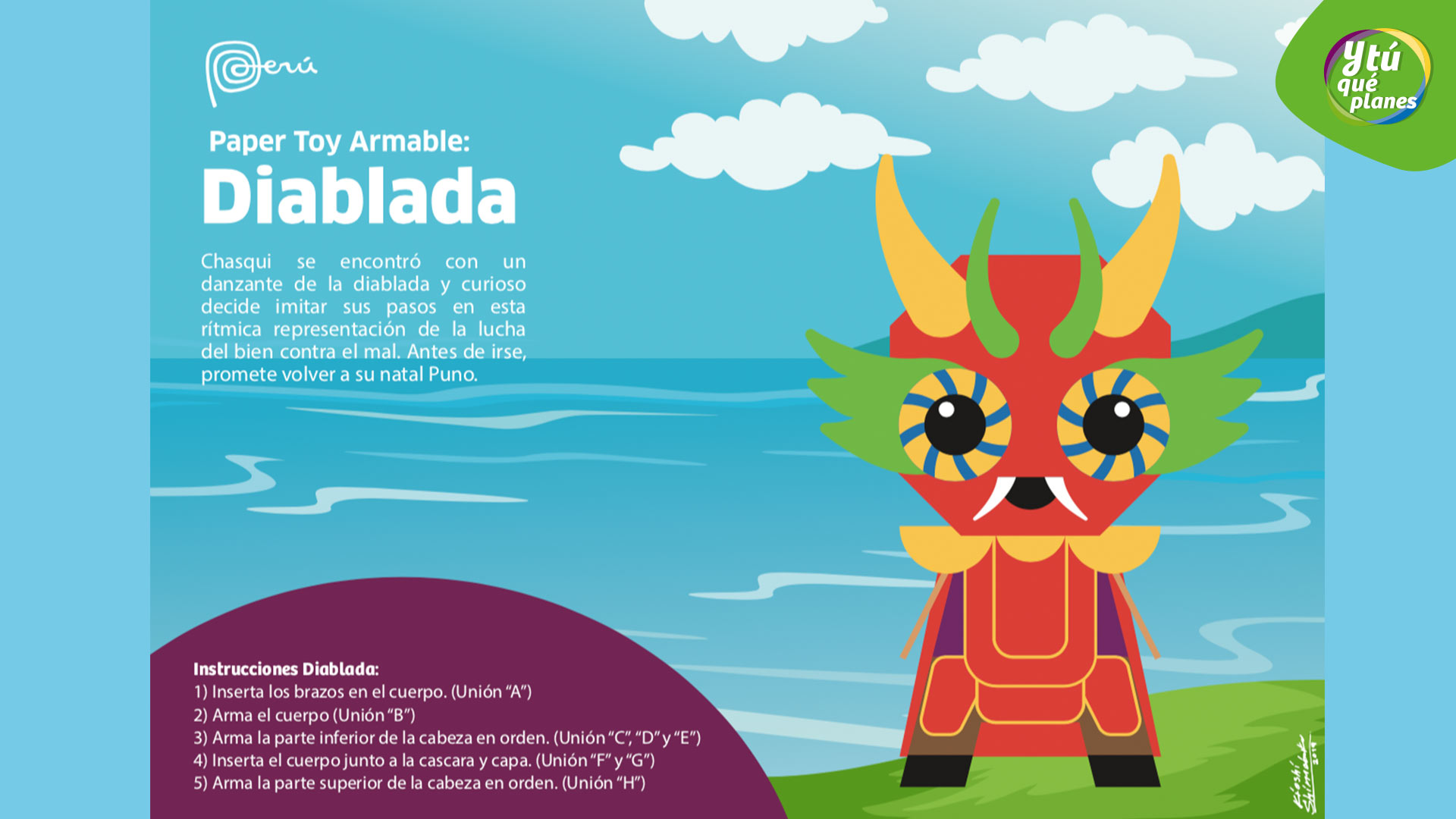 Diablada | Paper Toys | Contigo Perú | Y tú qué planes?
